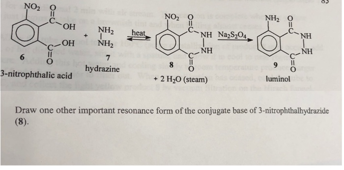 Solved 65 NO2 O NO O OH NH2 heat OH NH2 CNH hydrazine | Chegg.com