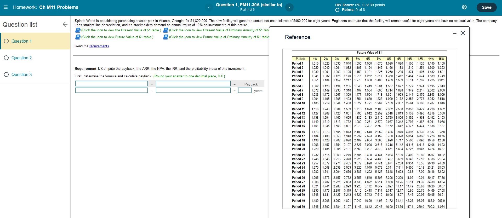 Solved Requirement 1. Compute the payback, the ARR, the NPV, | Chegg.com