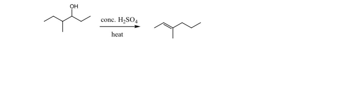 Solved ОН ہ conc. H2SO4 heat | Chegg.com