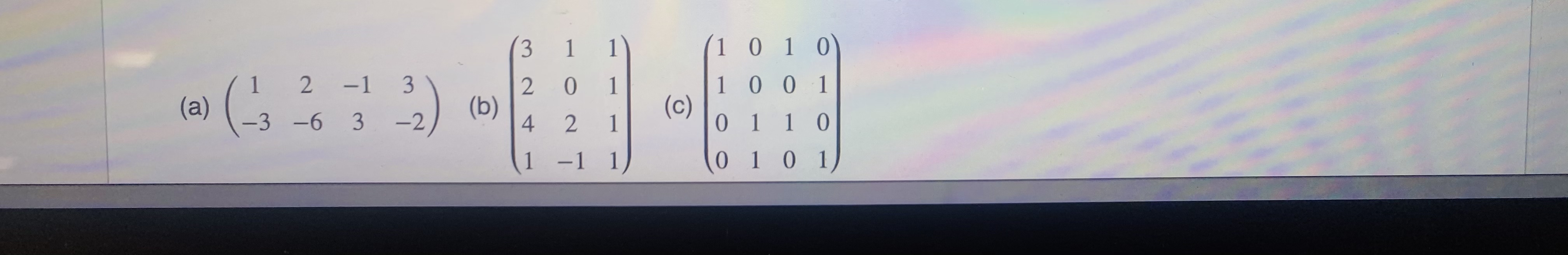 Solved 4) For the following matrices, find bases of their | Chegg.com