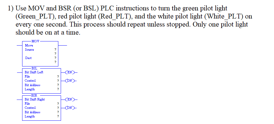 Solved Please only answer if you have access to a PLC | Chegg.com