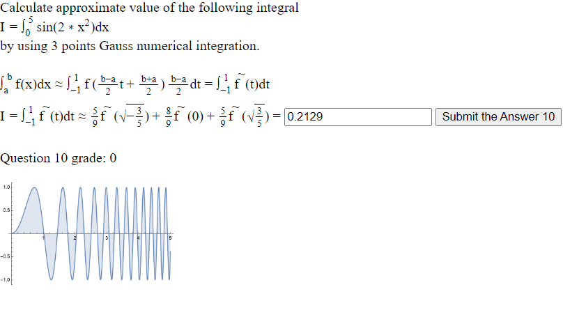 Solved Calculate approximate value of the following integral | Chegg.com