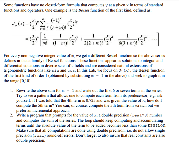Some functions have no closed-form formula that | Chegg.com