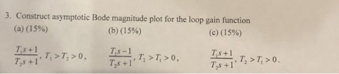 Solved 3. Construct asymptotic Bode magnitude plot for the | Chegg.com