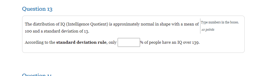 Solved The distribution of IQ (Intelligence Quotient) is | Chegg.com