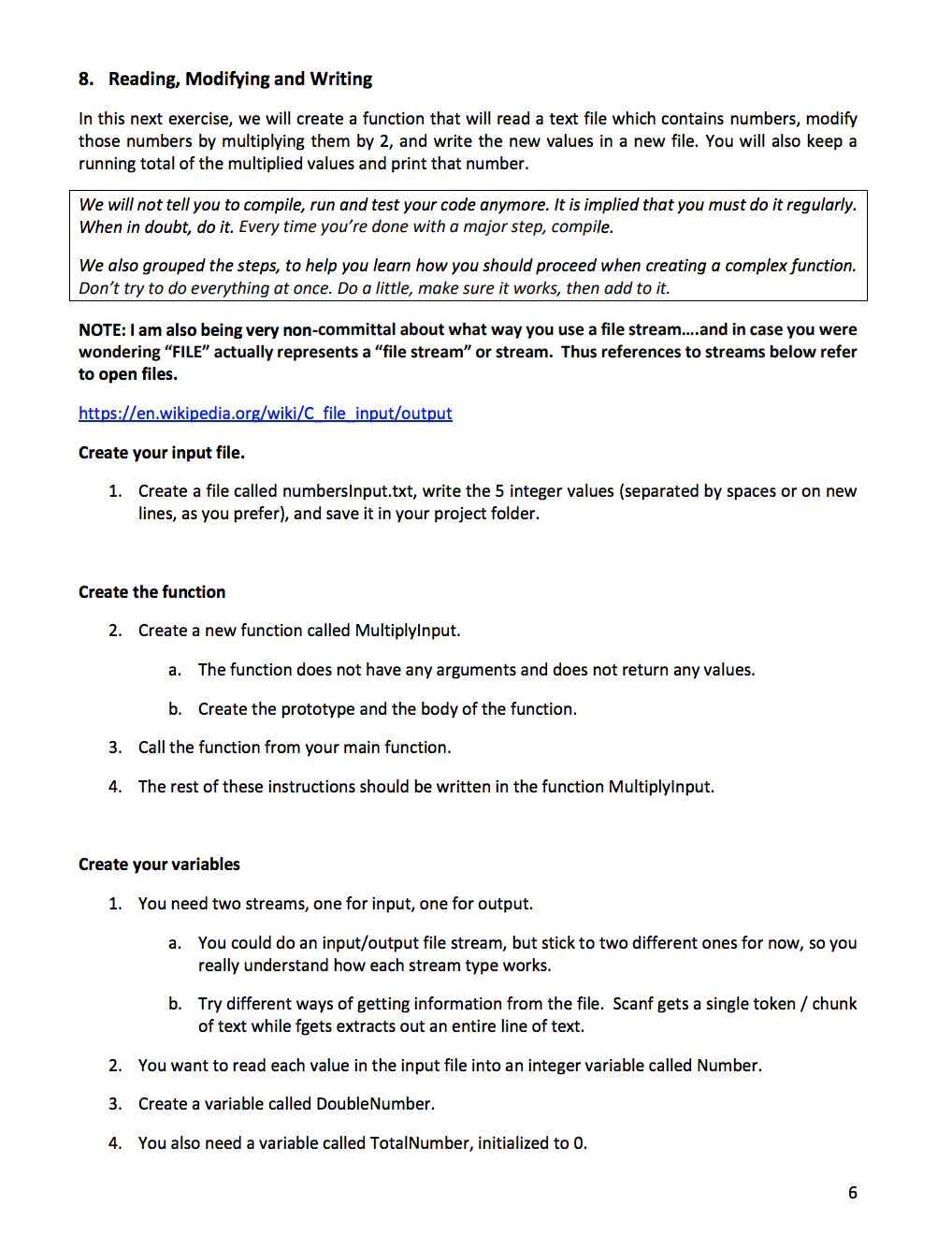 3. Main function • Create a main function. Compile, | Chegg.com