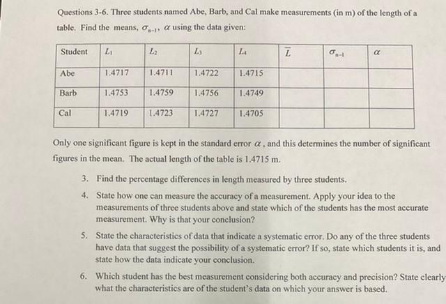 Solved Questions 3-6. Three students named Abe, Barb, and | Chegg.com