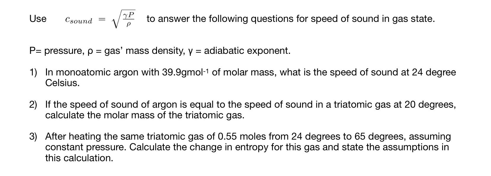 Solved Use csound =ργP to answer the following questions for | Chegg.com