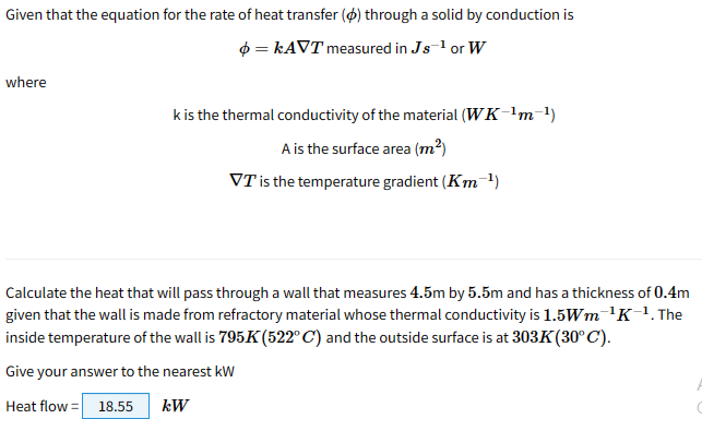 Solved Given that the equation for the rate of heat transfer | Chegg.com