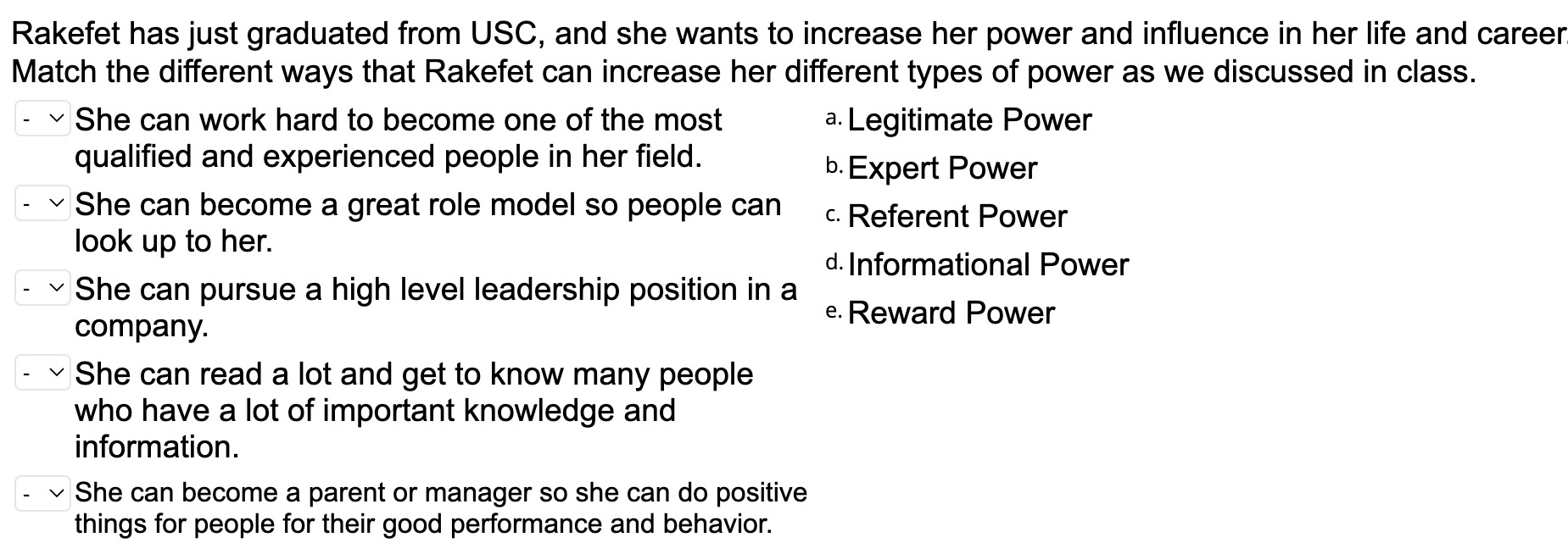 Solved Rakefet has just graduated from USC, and she wants to | Chegg.com