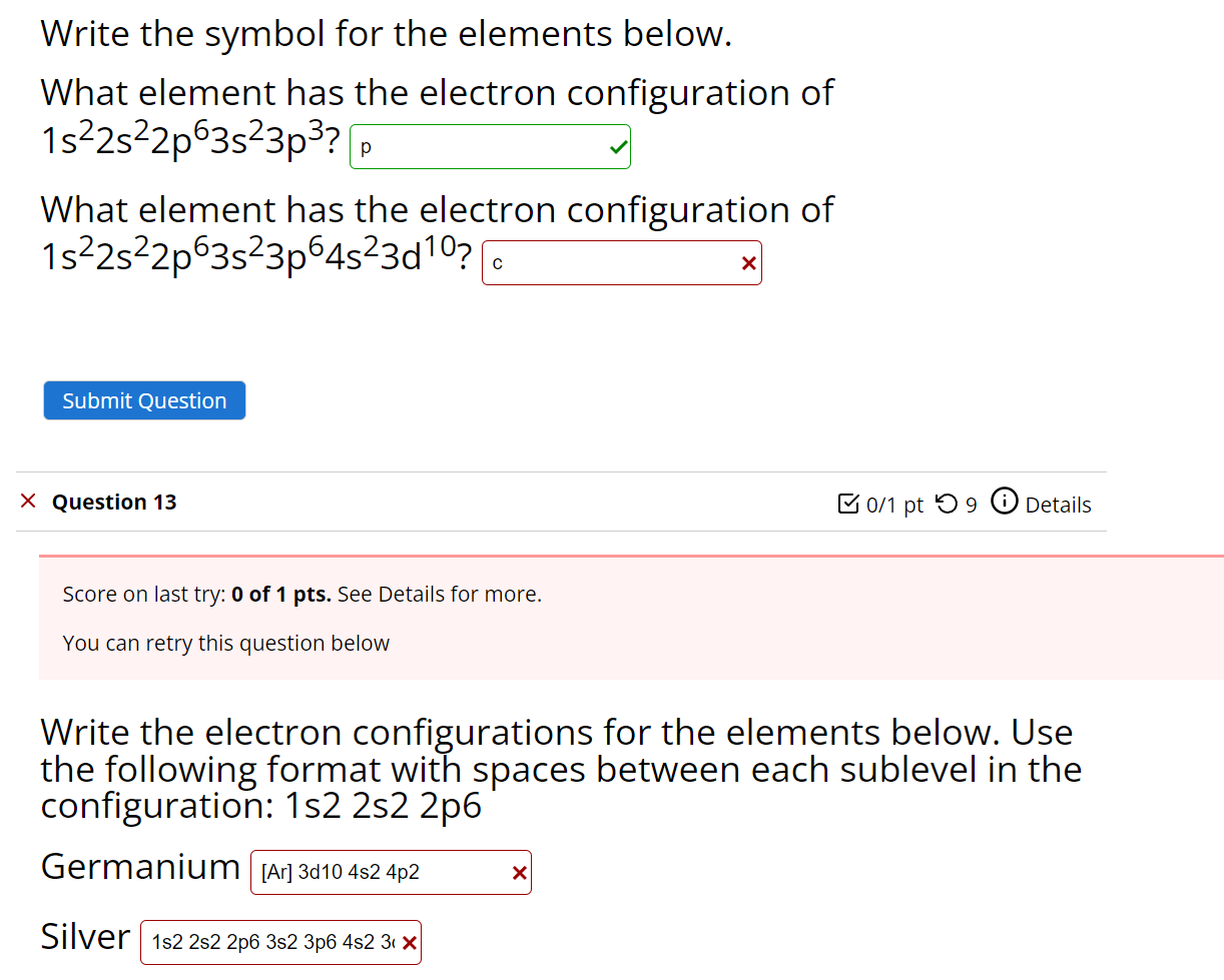 Solved Write the symbol for the elements below. What element | Chegg.com