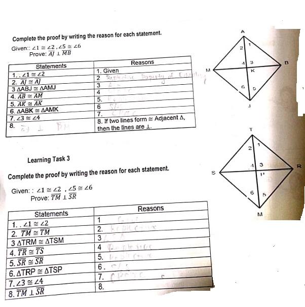 Solved Complete the proof by writing the reason for each | Chegg.com
