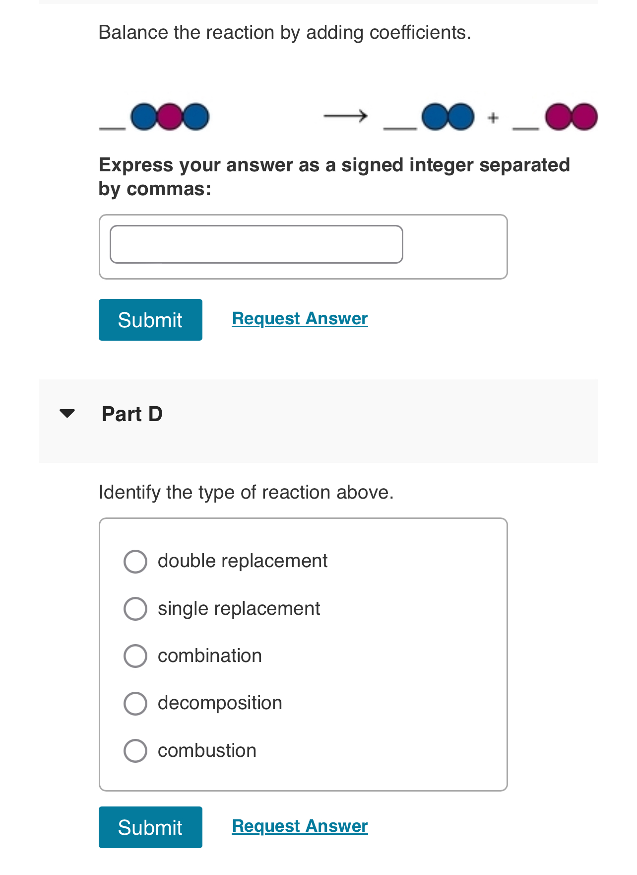 Solved Balance the reaction by adding coefficients.Express | Chegg.com