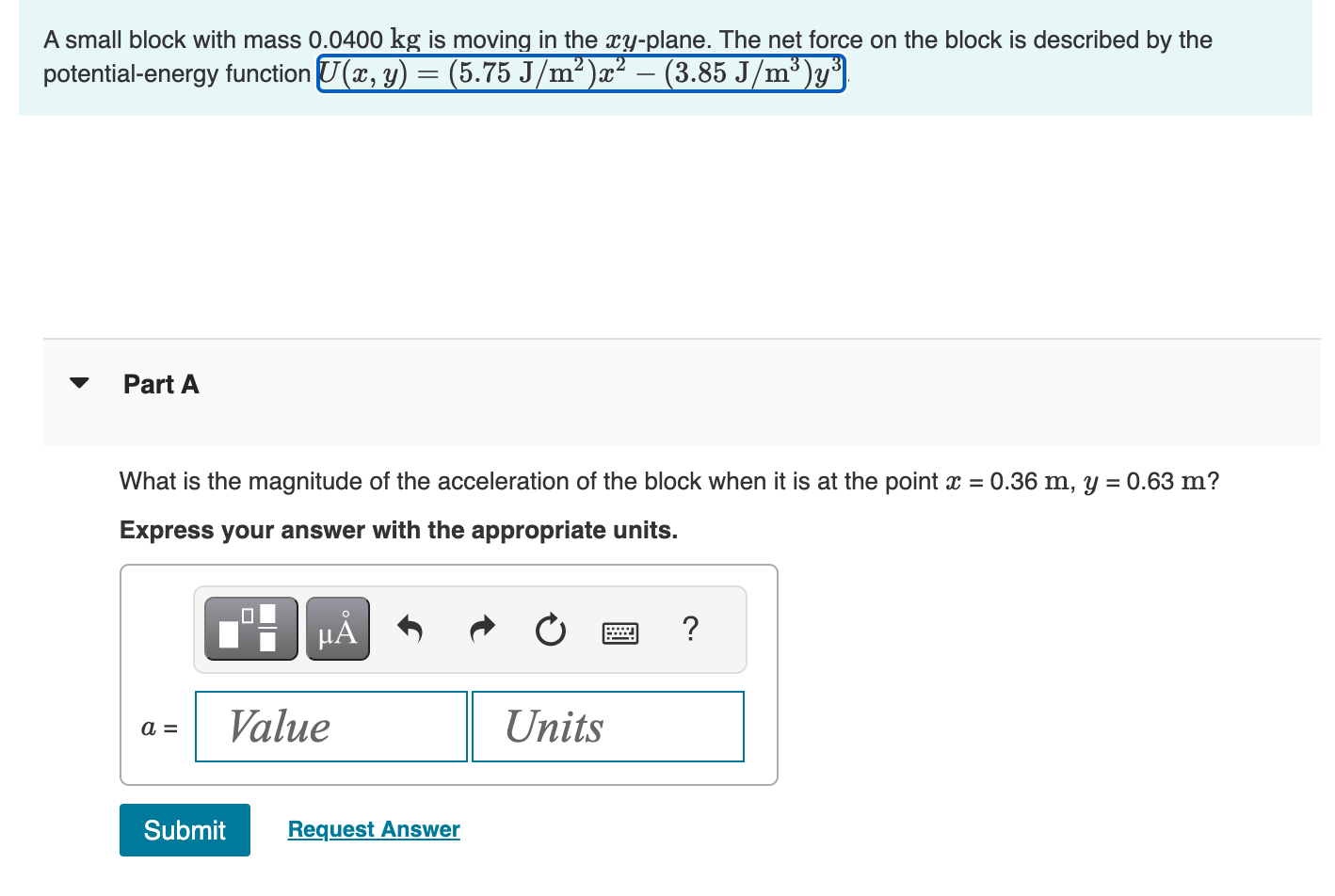 Solved A small block with mass 0.0400 kg is moving in the | Chegg.com