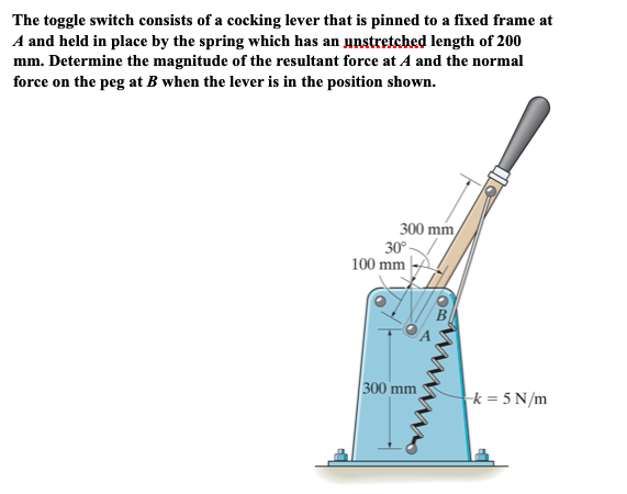 Solved The toggle switch consists of a cocking lever that is | Chegg.com