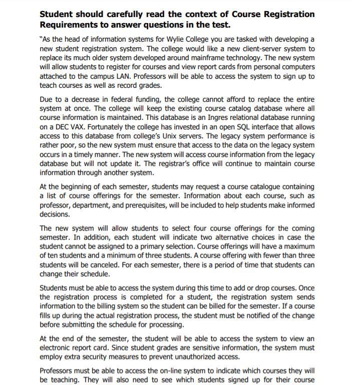 Solved Student should carefully read the context of Course | Chegg.com