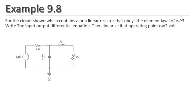 Example 9.8 For the circuit shown which contains a | Chegg.com