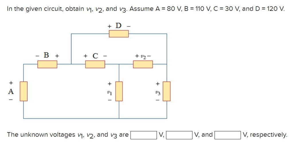 Solved In the given circuit, obtain v1,v2, and v3. Assume | Chegg.com