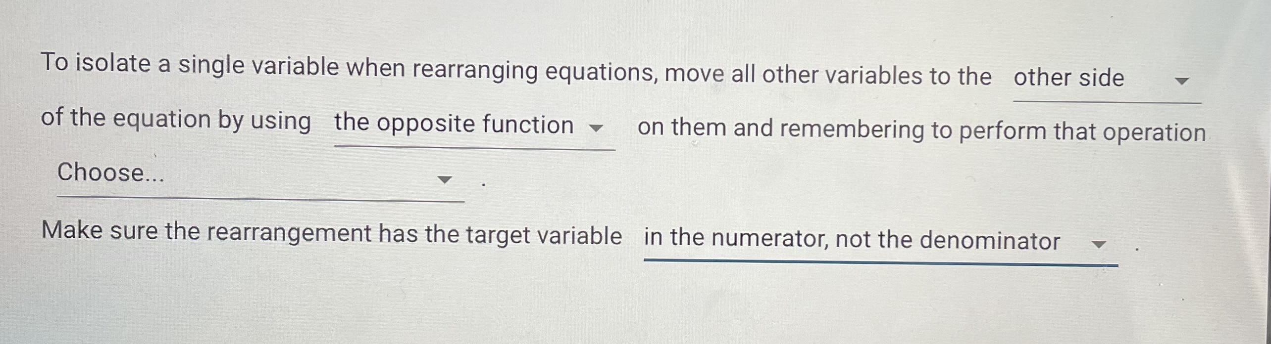 Solved To isolate a single variable when rearranging | Chegg.com