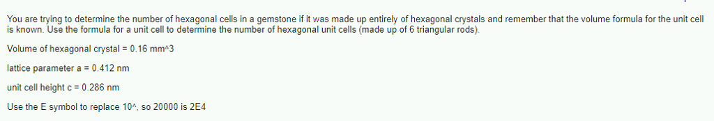 Solved You are trying to determine the number of hexagonal | Chegg.com
