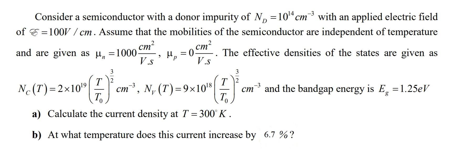 Solved -3 Consider a semiconductor with a donor impurity of | Chegg.com