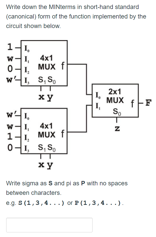 Solved Write down the MINterms in short-hand standard | Chegg.com