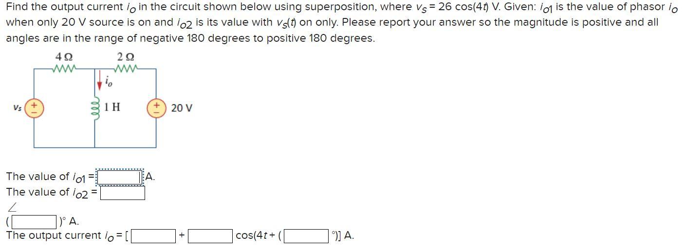 Solved Find the output current io in the circuit shown below | Chegg.com