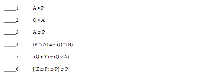 I When Possible Determine The Truth Values Of