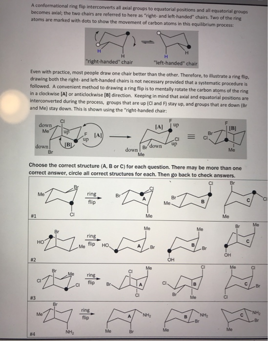 Solved A conformational ring flip interconverts all axial | Chegg.com