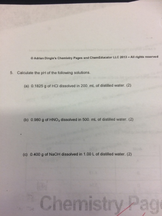 Adrian Dingle's Chemistry Pages Answers 2013 41+ Pages Explanation Doc ...