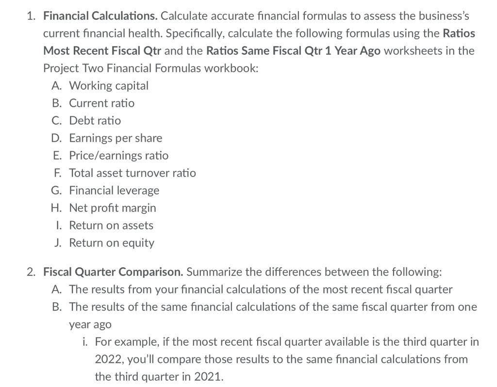 1. Financial Calculations. Calculate accurate | Chegg.com