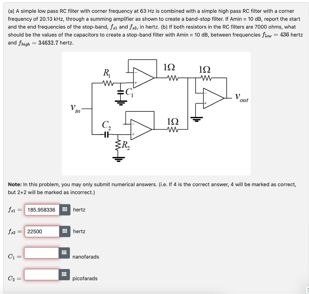 Solved (a) A simple low pass RC filter with corner frequency | Chegg.com