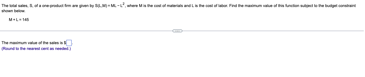 Solved The total sales, S, of a one-product firm are given | Chegg.com