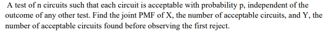 Solved A test of n circuits such that each circuit is | Chegg.com