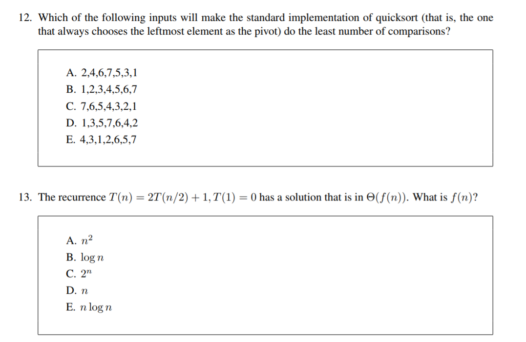Solved 4. You know that algorithm A runs in cubic time. If | Chegg.com
