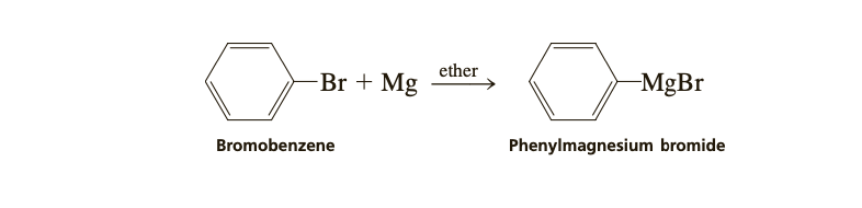 Solved ether Bromobenzene Phenylmagnesium bromide ether | Chegg.com