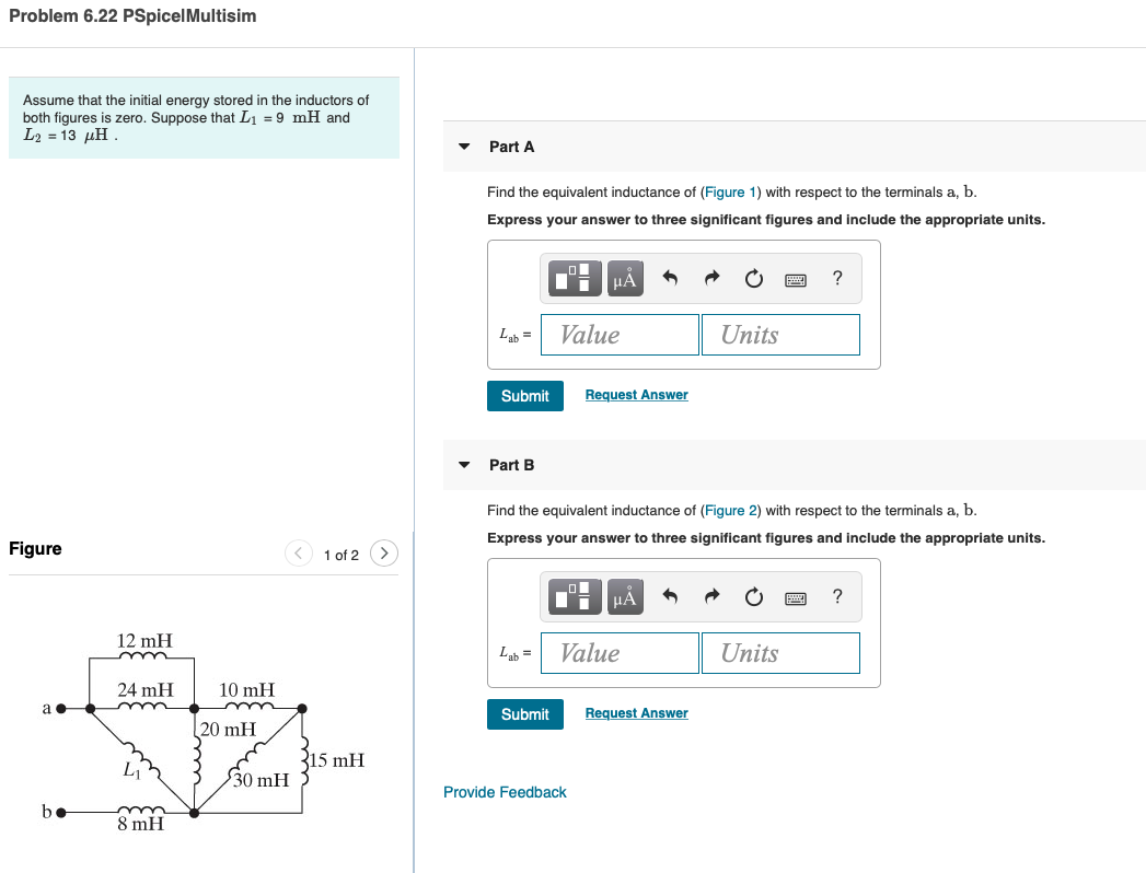 Solved Problem 6.22 PSpice Multisim Assume that the initial | Chegg.com