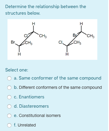 Solved Determine the relationship between the structures | Chegg.com