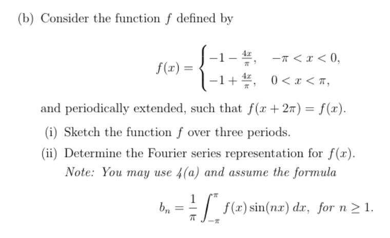 Solved B consider The Function F defined