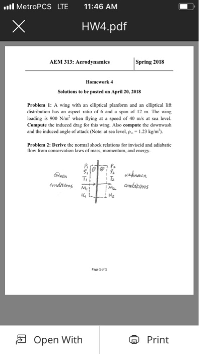 Solved .ll MetroPCS LTE 11:46 AM HW4.pdf AEM 313: | Chegg.com