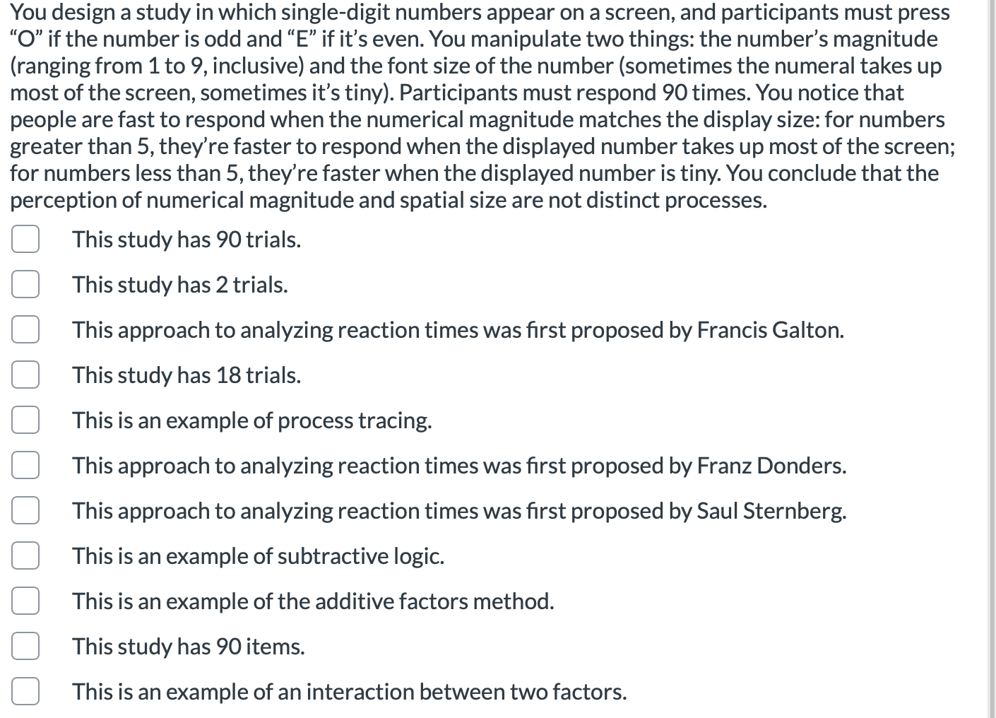 Solved You design a study in which single-digit numbers | Chegg.com