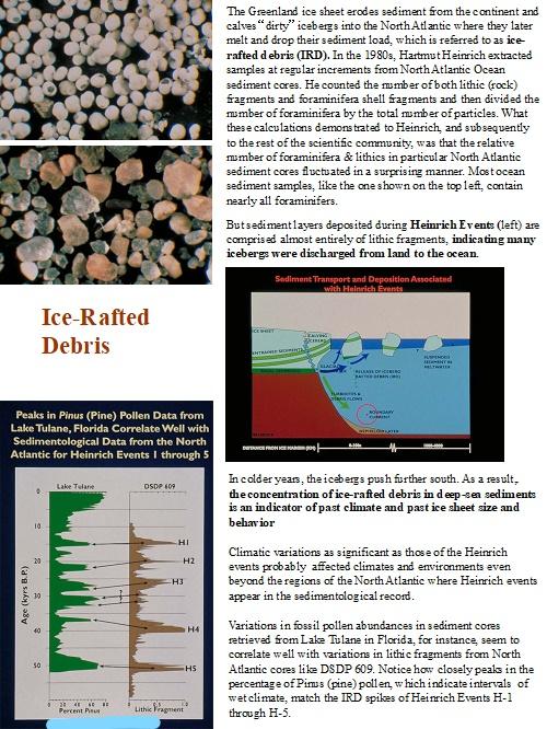 Solved a) Explain what ice-rafted debris (IRD) is, where it | Chegg.com
