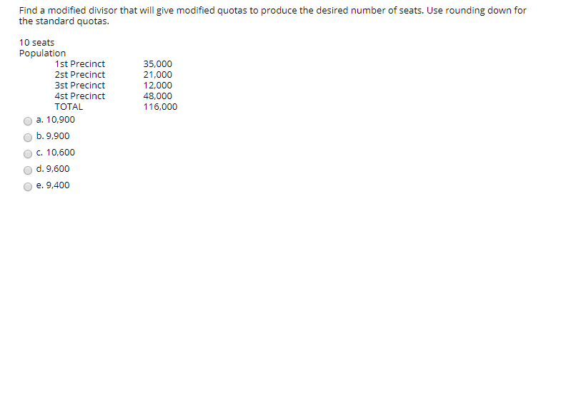 Solved Find a modified divisor that will give modified | Chegg.com