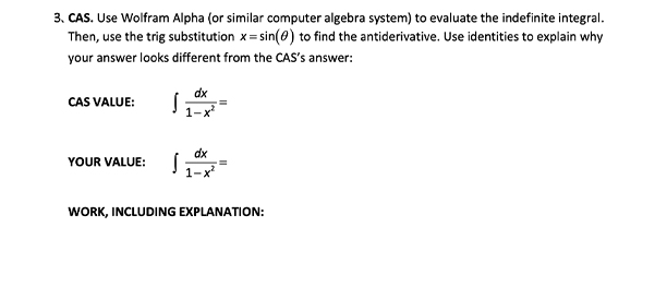 Solved 3. CAS. Use Wolfram Alpha (or similar computer | Chegg.com