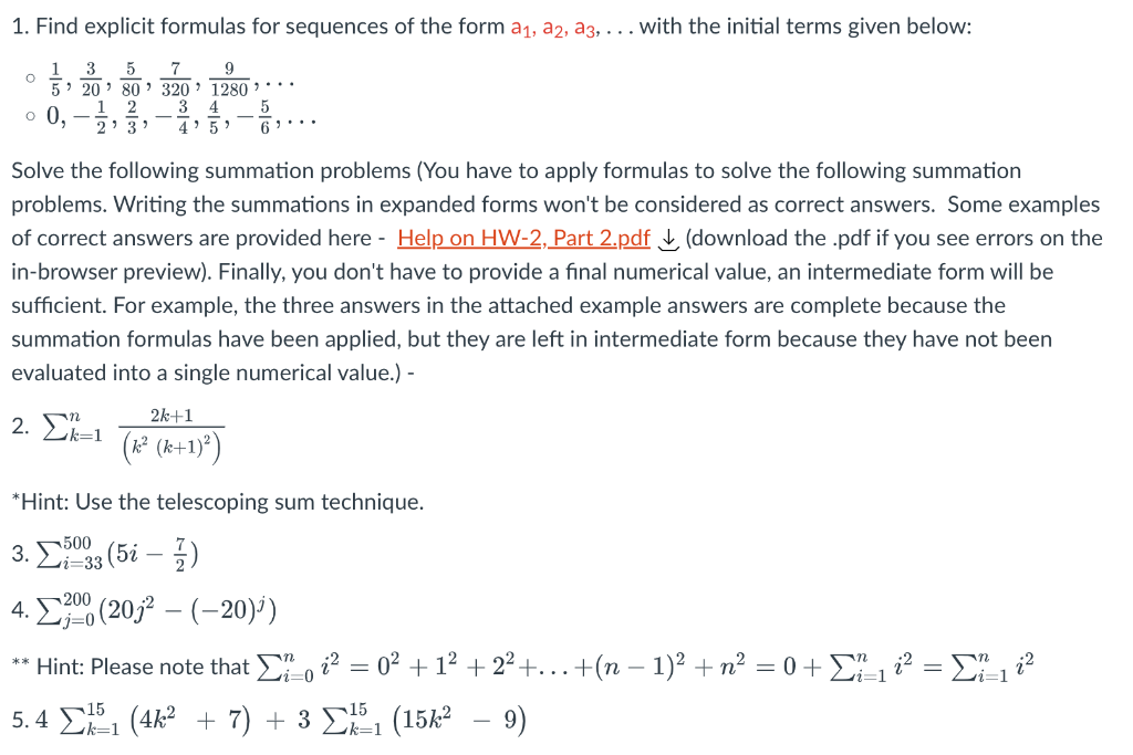 Solved - 51,203,805,3207,12809,… ∘0,−21,32,−43,54,−65,… | Chegg.com