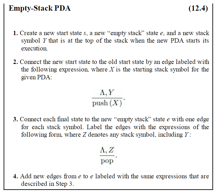 Please use 12.4 to translate the final-state PDA from | Chegg.com