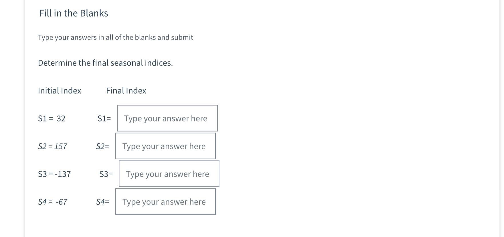 Solved Fill in the Blanks Type your answers in all of the | Chegg.com