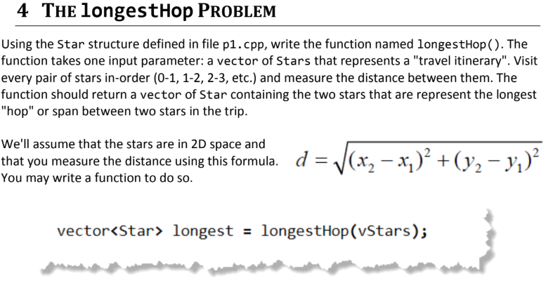 Solved 4 THE longestHop PROBLEM & 5 THE roundTrip PROBLEM I | Chegg.com