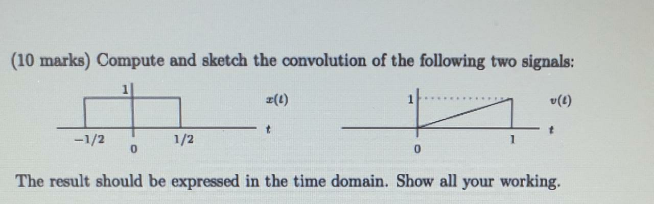 Solved (10 marks) Compute and sketch the convolution of the | Chegg.com Solved (10 marks) Compute and sketch the convolution of the | Chegg.com