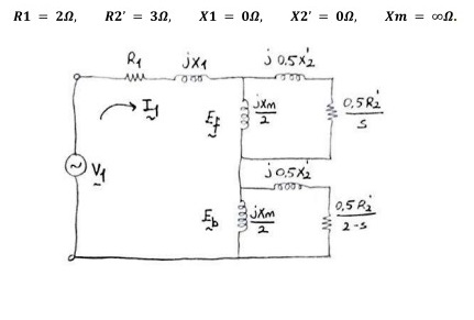 Solved Equivalent circuit parameters of 3 HP (HP) 220V, | Chegg.com